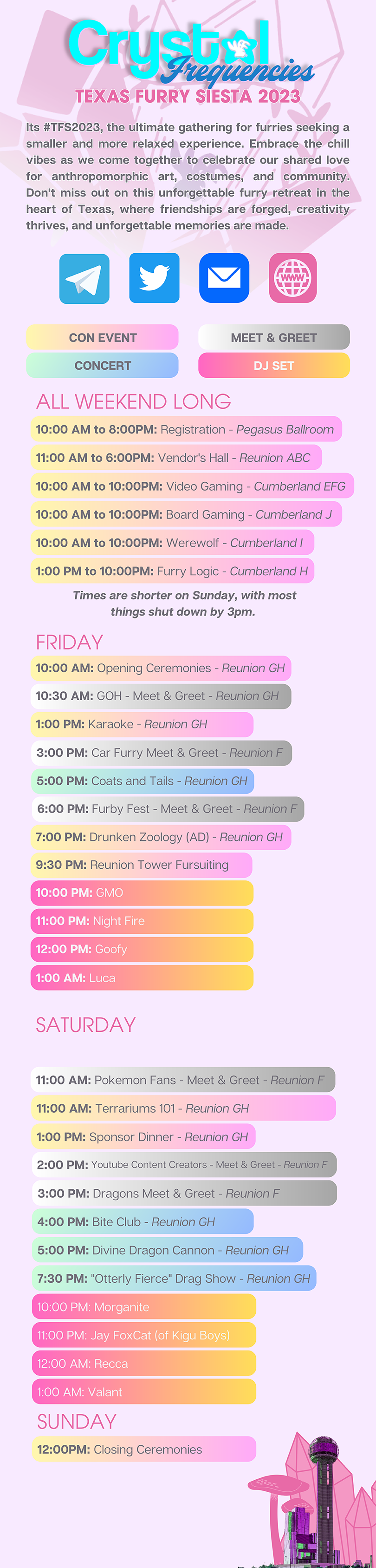 Schedule Texas Furry Siesta
